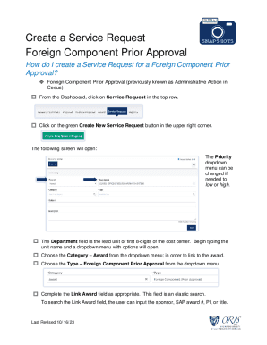 Fillable Online Create a Service Request Foreign Component Prior ...