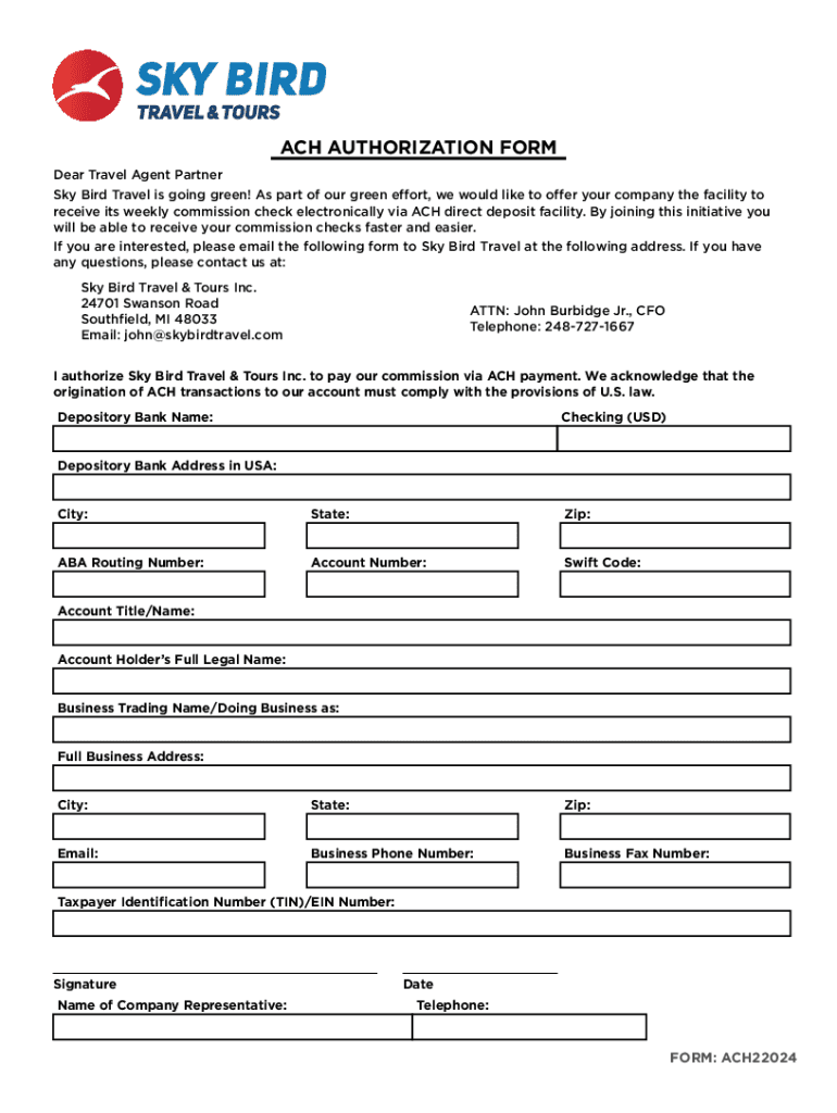 Fillable Online Credit Card Authorization Form Sky Bird Travel & Tours ...