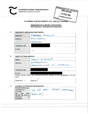 Fillable Online Application for Declaration under Section 5 Fax Email ...