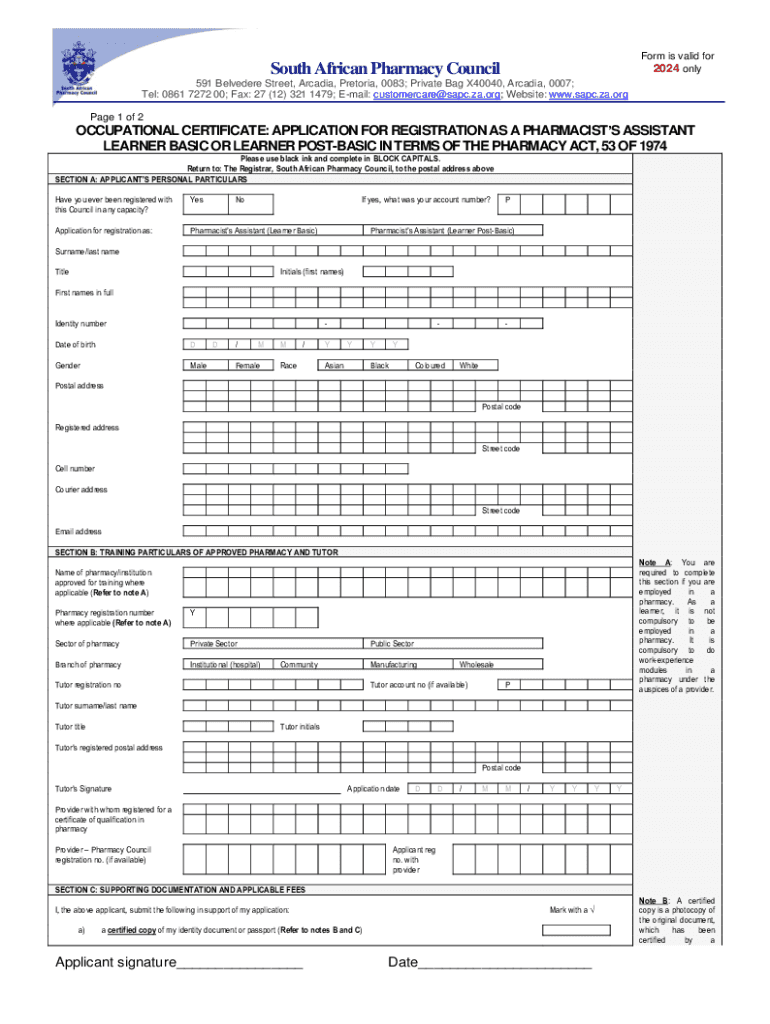 Fillable Online 2024 Application for Recording of a Pharmacy Fax Email Print - pdfFiller