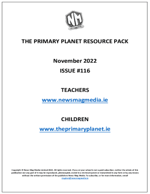 Fillable Online Primary Planet Teacher Resource Packs Fax Email Print ...