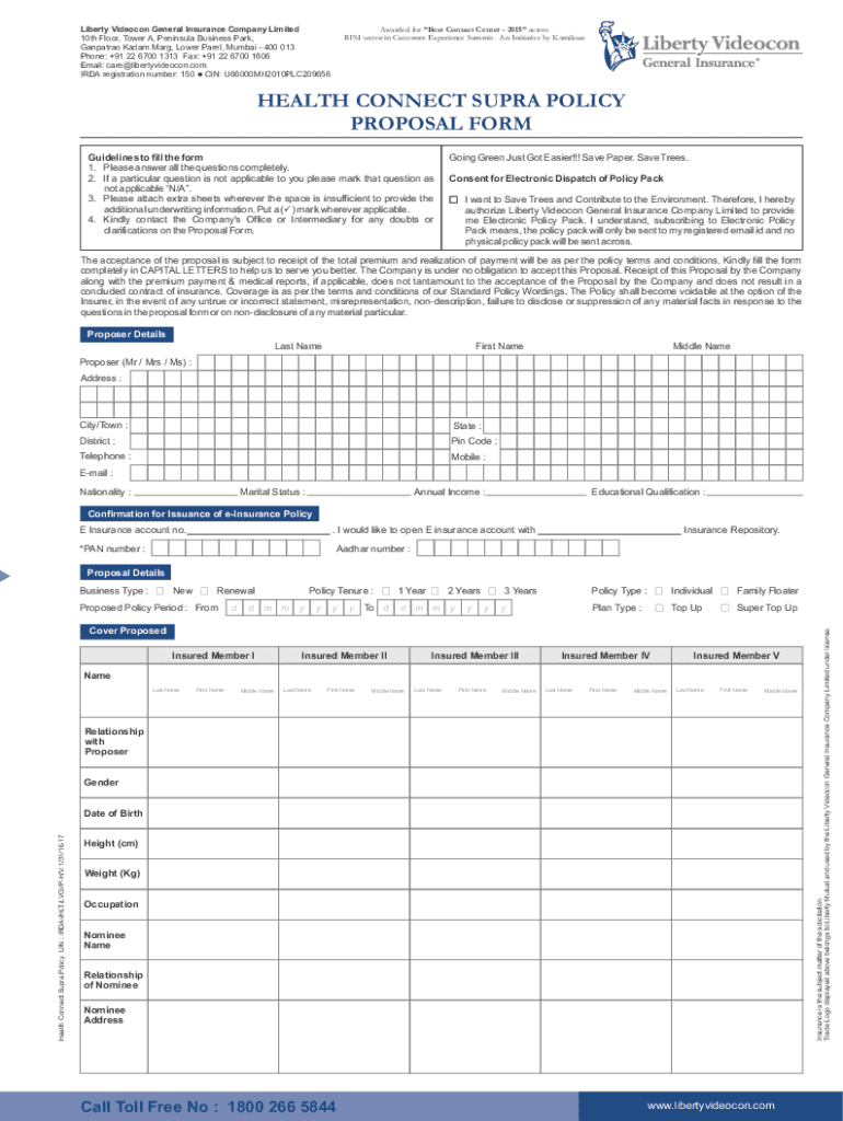 Fillable Online LIBERTY-VIDEOCON-HEALTH-CLAIM-FORM.pdf Fax Email Print - pdfFiller