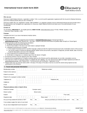 Fillable Online International travel claim form 2024 Fax Email Print ...