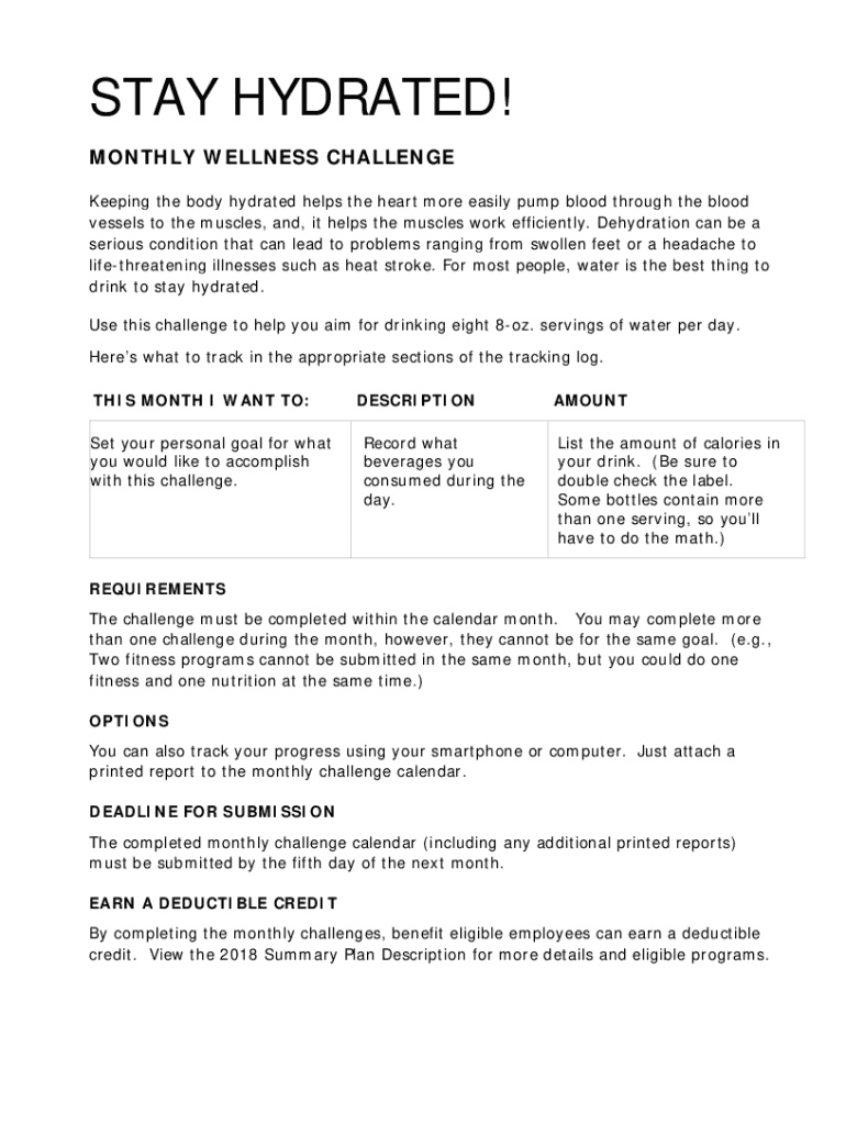 Fillable Online The Role of Hydration in Maintaining Overall Health and ...