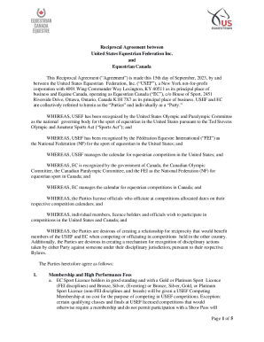 Fillable Online Page 1 of 5 Reciprocal Agreement between United States ...