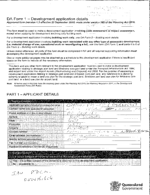 Fillable Online DA Form 1 - Development application details , ;, Fax ...
