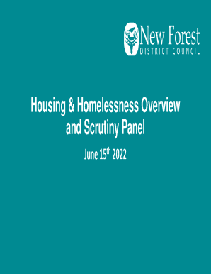 Fillable Online Housing & Homelessness Overview and Scrutiny Panel Fax ...