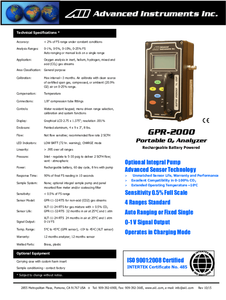 Fillable Online Multi-Channel Process Monitor - Process Moisture Analyzer Fax Email Print ...