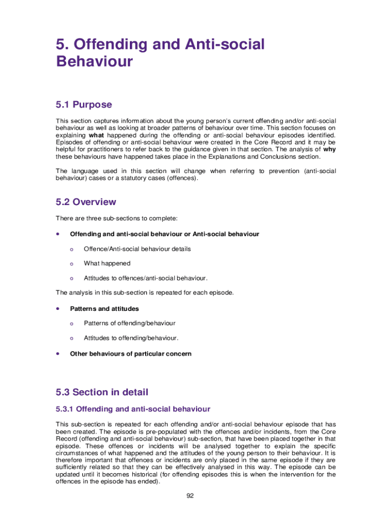 Fillable Online A Study of Youth Offending, Serious Habitual Offending ...