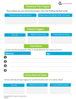 Fillable Online Target Lists, Treatment Plans, and the Three Pronged ...