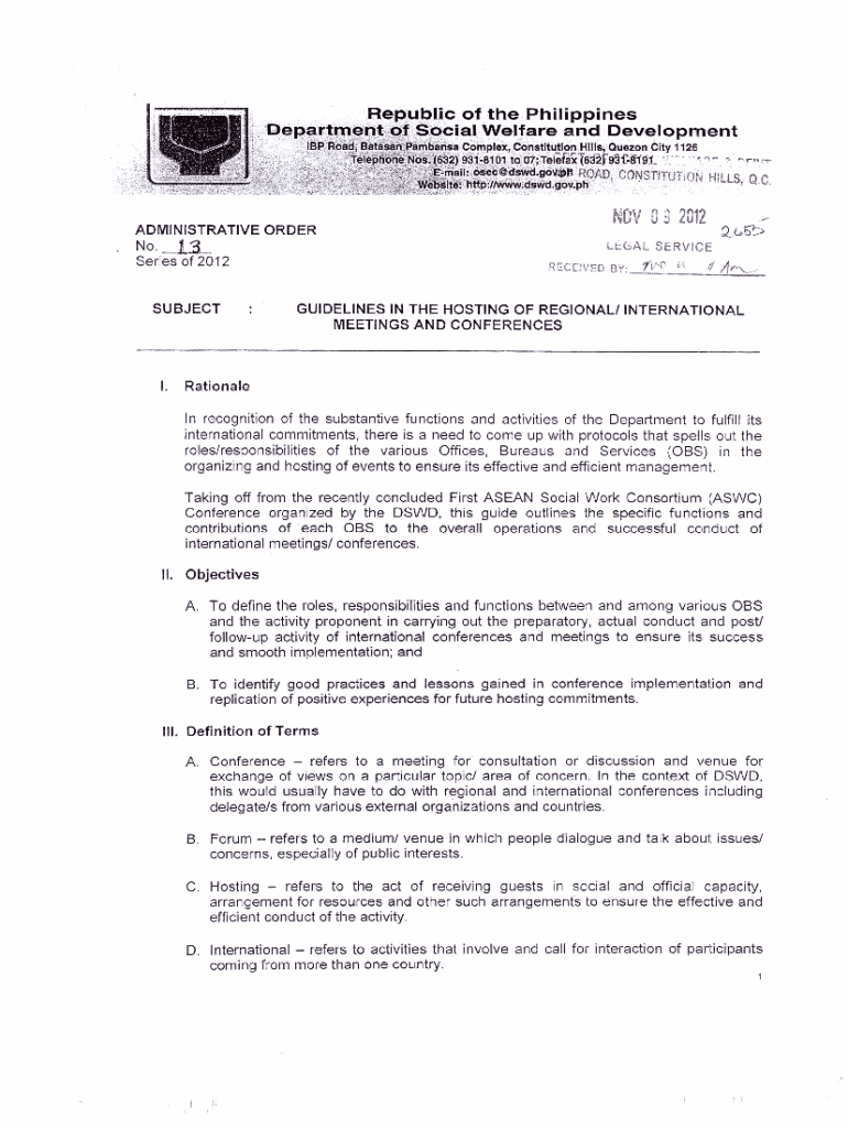 Fillable Online Department of Social Welfare and Development (DSWD) Fax ...