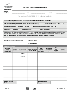 Fillable Online Tax Credit Application.pdf Fax Email Print - pdfFiller