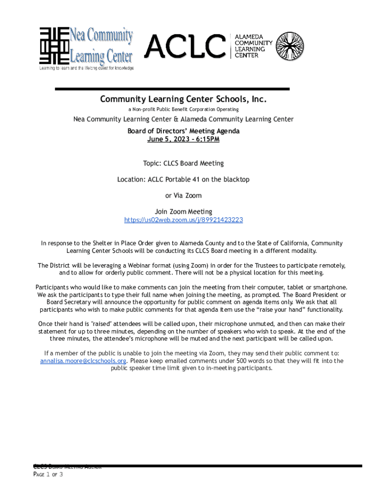 Fillable Online Alameda Community Learning Center (060166408673) Fax ...