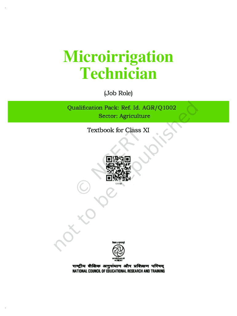 Fillable Online Job Role Micro-Irrigation Technician Qualification Pack ...