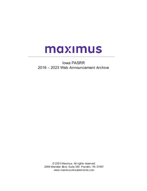 Fillable Online Maximus selected to perform assessments by Iowa ... Fax ...
