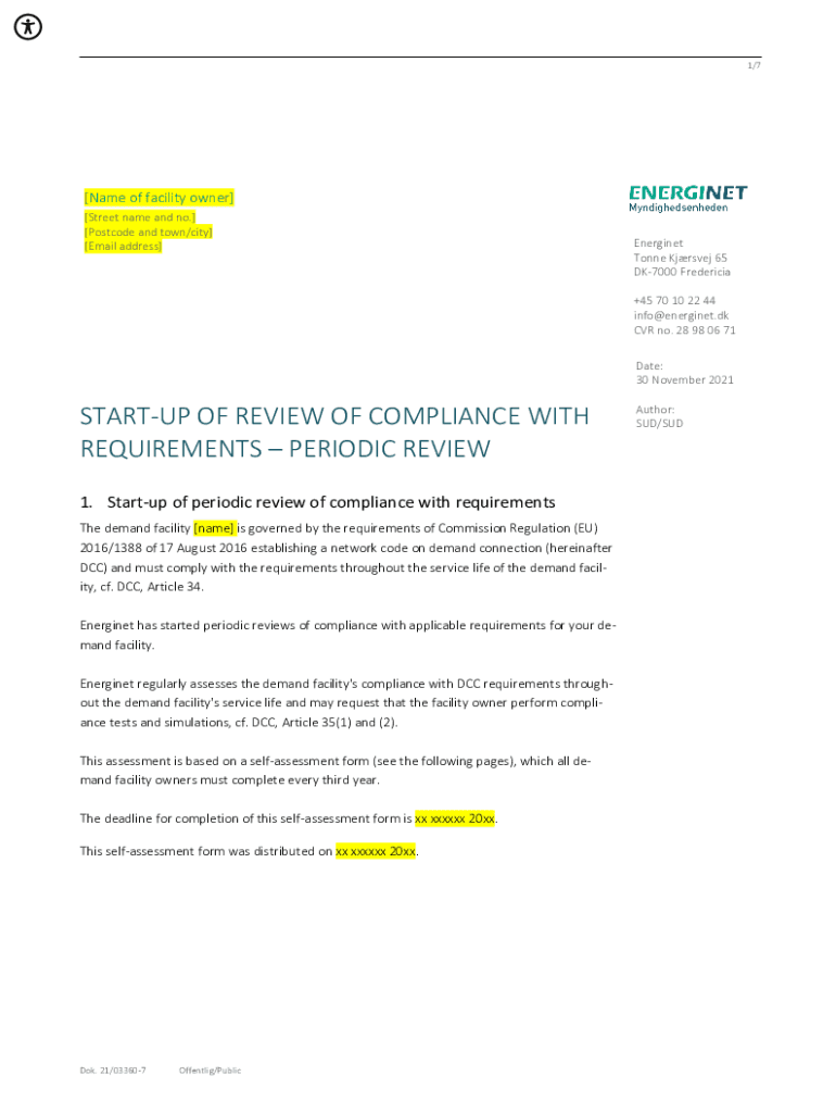 Fillable Online template-dso-self-assessment-start-up-of-review-of ...
