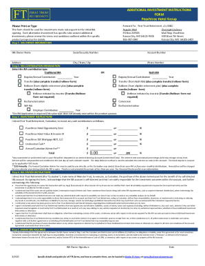 Fillable Online ADDITIONAL INVESTMENT INSTRUCTIONS FORM Peachtree ... Fax Email Print - pdfFiller