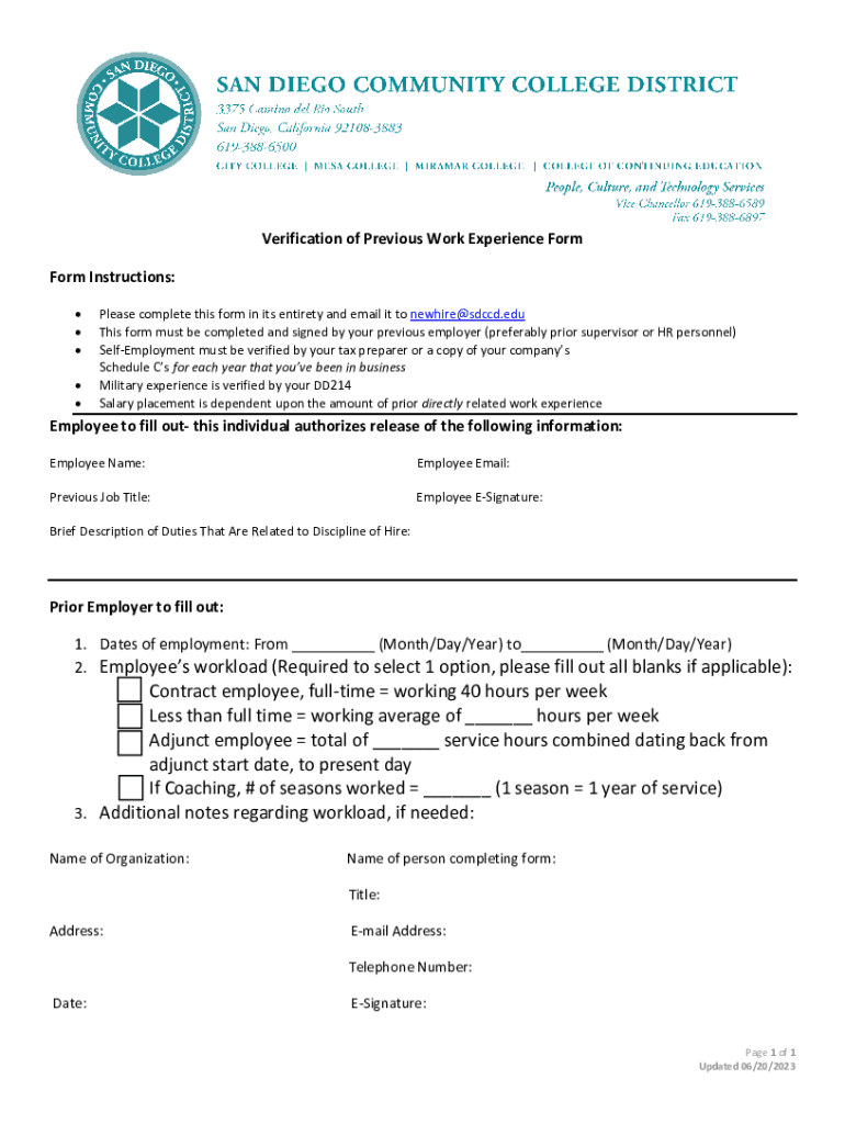 Fillable Online Work Experience and Internship Proposal Form Fax Email ...