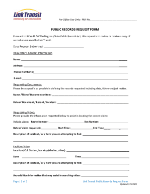 Fillable Online For Office Use Only: PRR No Fax Email Print - pdfFiller