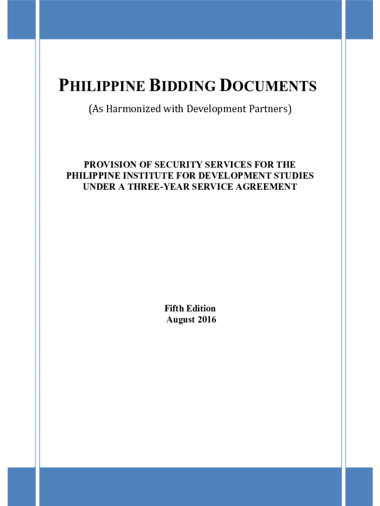 Fillable Online PHILIPPINE BIDDING DOCUMENTS - PIDS Fax Email Print - pdfFiller