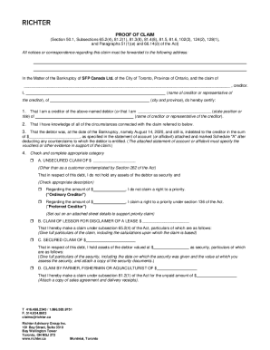 Fillable Online Proof of Claim: What it Means, How it Works Fax Email ...