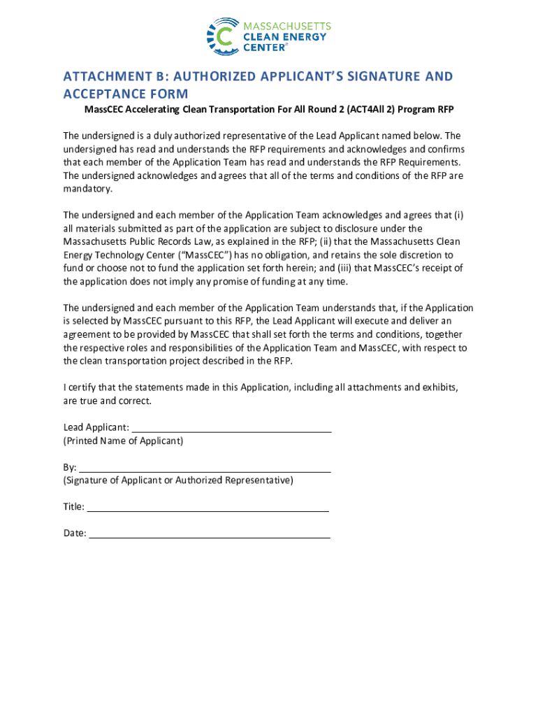 Fillable Online Attachment A - Authorized Applicant Signature and ...