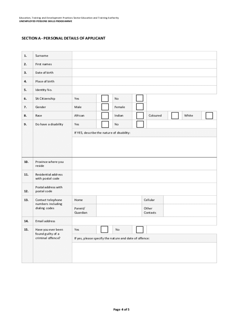Fillable Online PSETA: The Public Service Education and Training ...