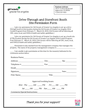 Fillable Online Booth Site Permission Form - Los Angeles Fax Email ...