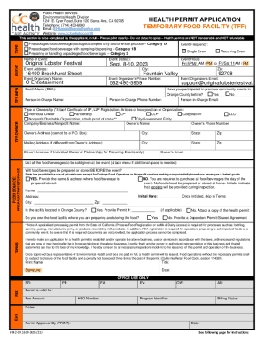 Fillable Online Guide to food permits for special events Fax Email ...