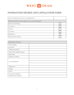 Fillable Online FdA Application Form. FdA Application Form Fax Email ...