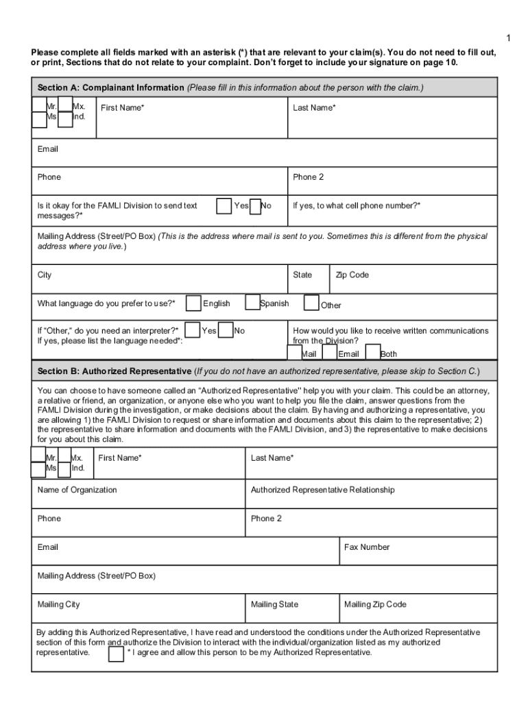 Fillable Online FAMLI-Division-Retaliation-and-Interference-Complaint-Form ... Fax Email Print ...