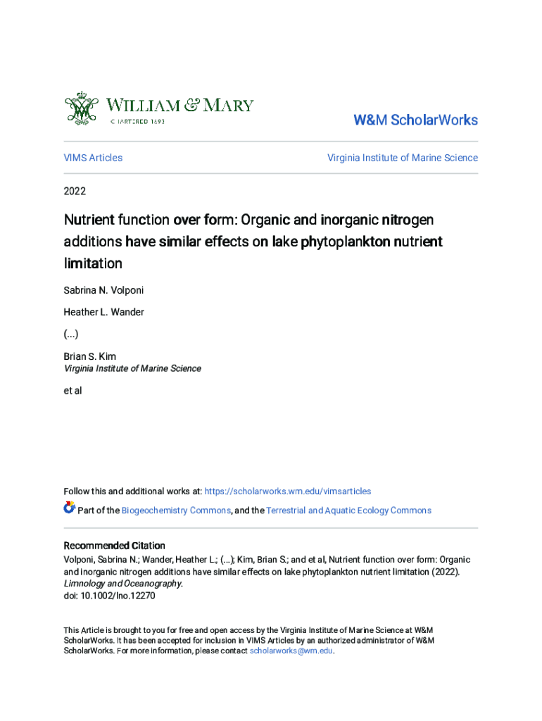 Fillable Online Nutrient function over form: Organic and inorganic ...