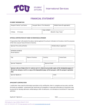 Fillable Online admissions tcu Financial-Statement.pdf - TCU Admissions ...