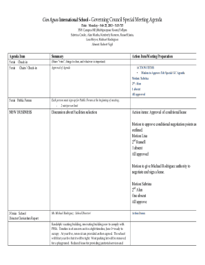 Fillable Online Governing Council - English Cien Aguas International ...