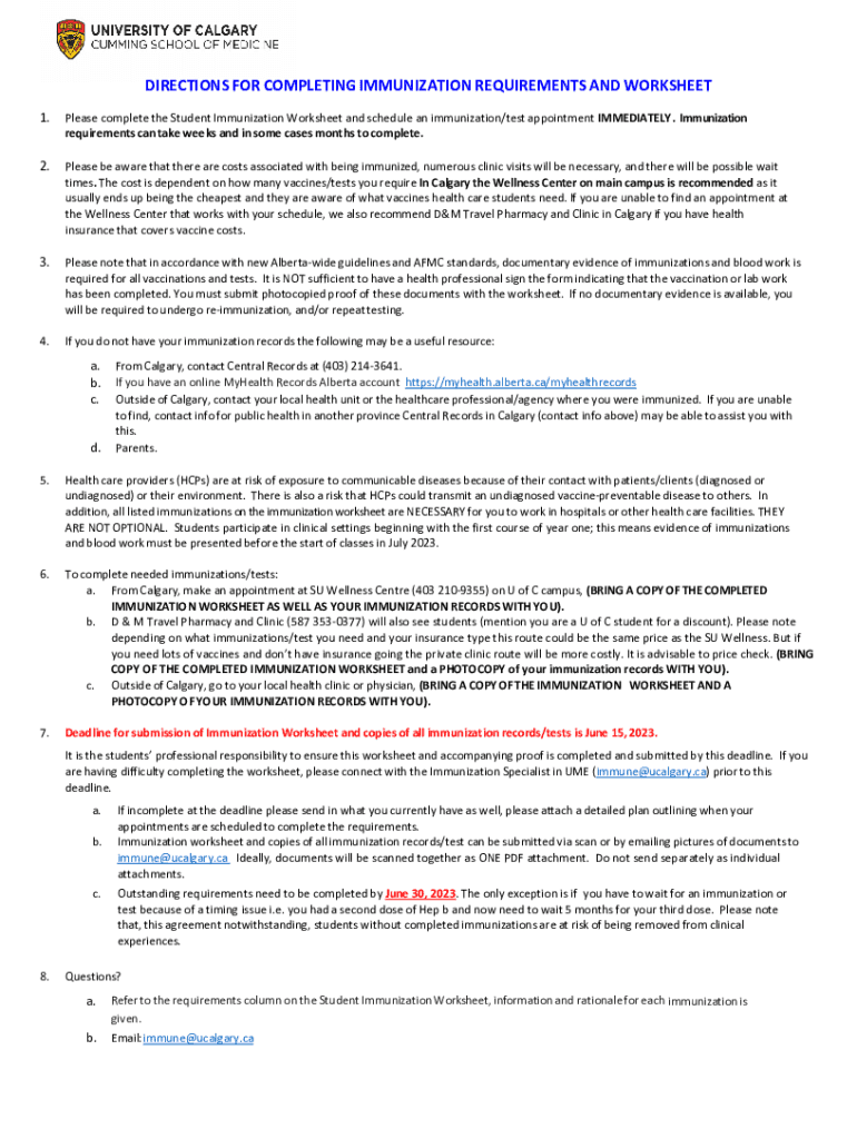 Fillable Online cumming ucalgary Please complete the Student ...