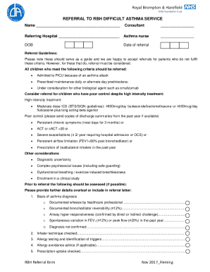 Fillable Online PEDIATRIC ASTHMA REFERRAL FORM CALGARY ZONE Fax Email ...