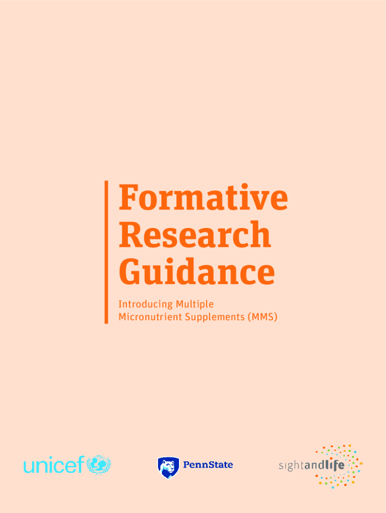 Fillable Online Formative Research for the Introduction of Multiple ...