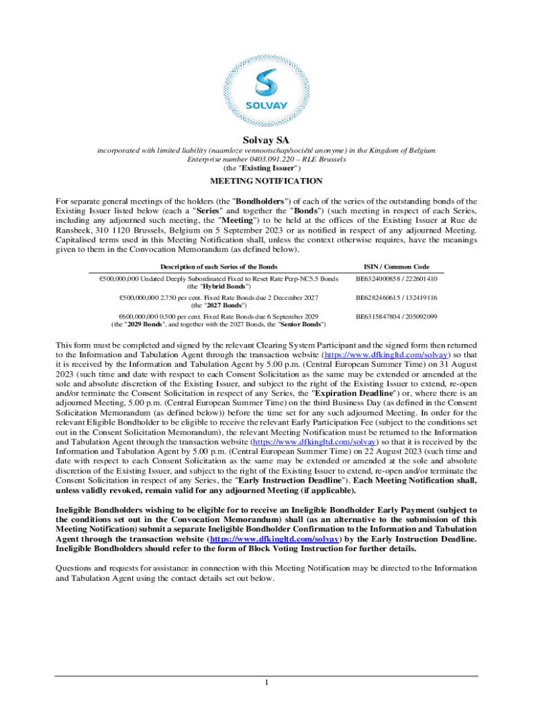 Fillable Online 2029 Bonds - Make-whole redemption notice to ...