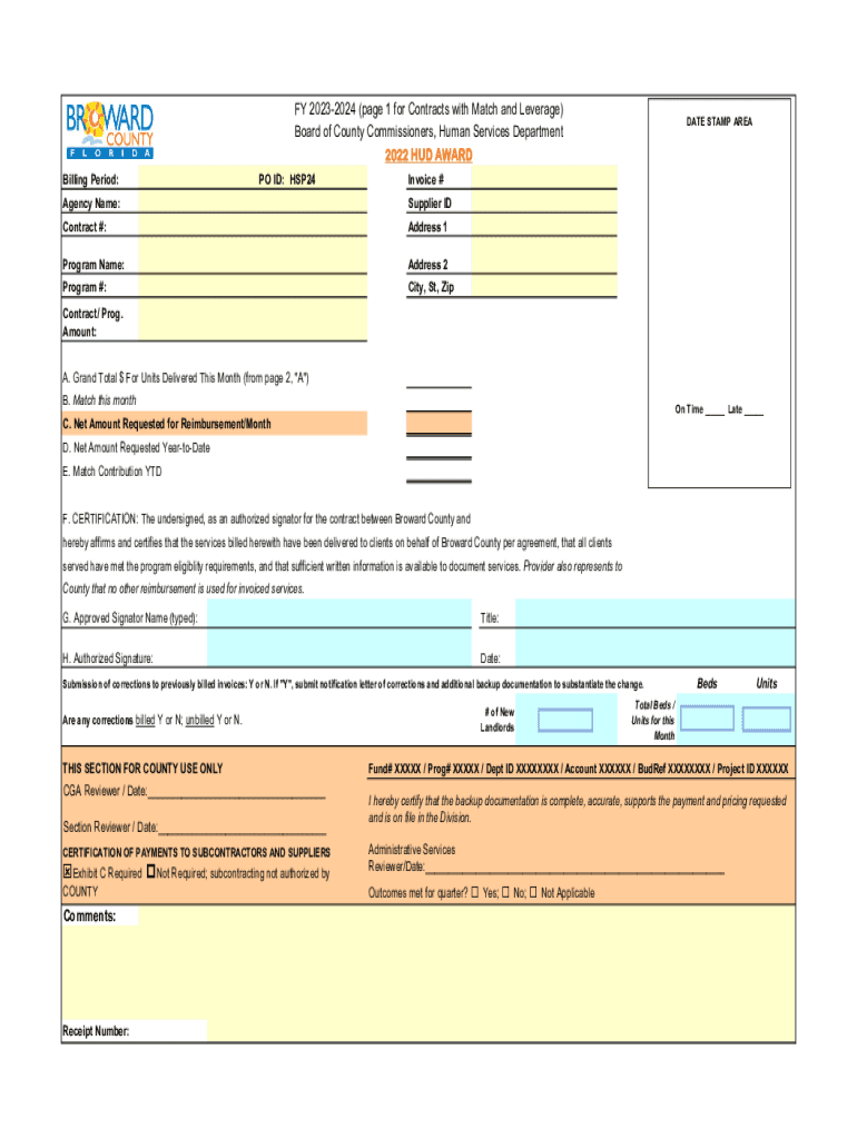 Fillable Online FY22 HUD Invoice Template.xlsx Fax Email Print - pdfFiller