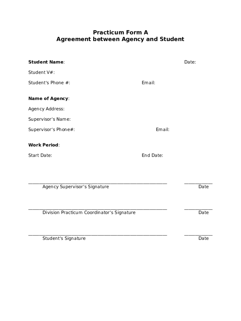 Practicum Agreement - Martin Luther University College Doc Template | pdfFiller
