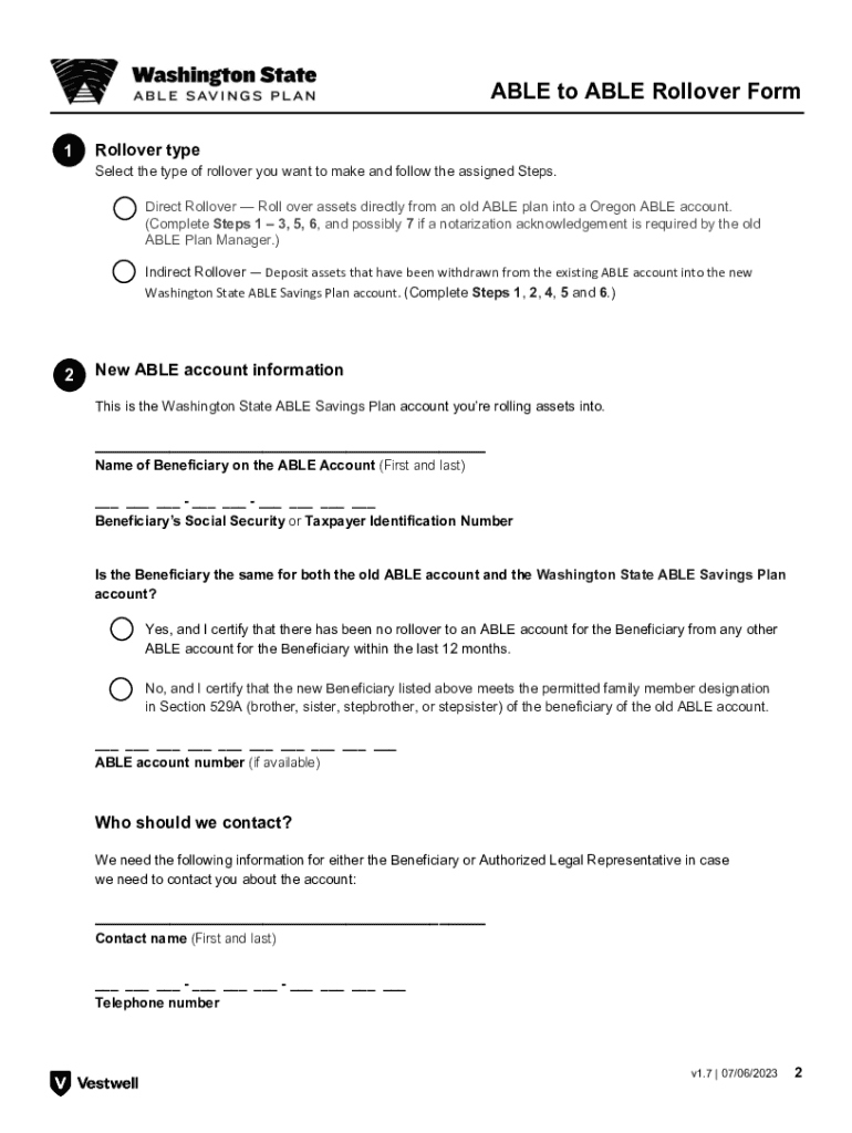 Fillable Online Use this form to make a direct or indirect rollover ...