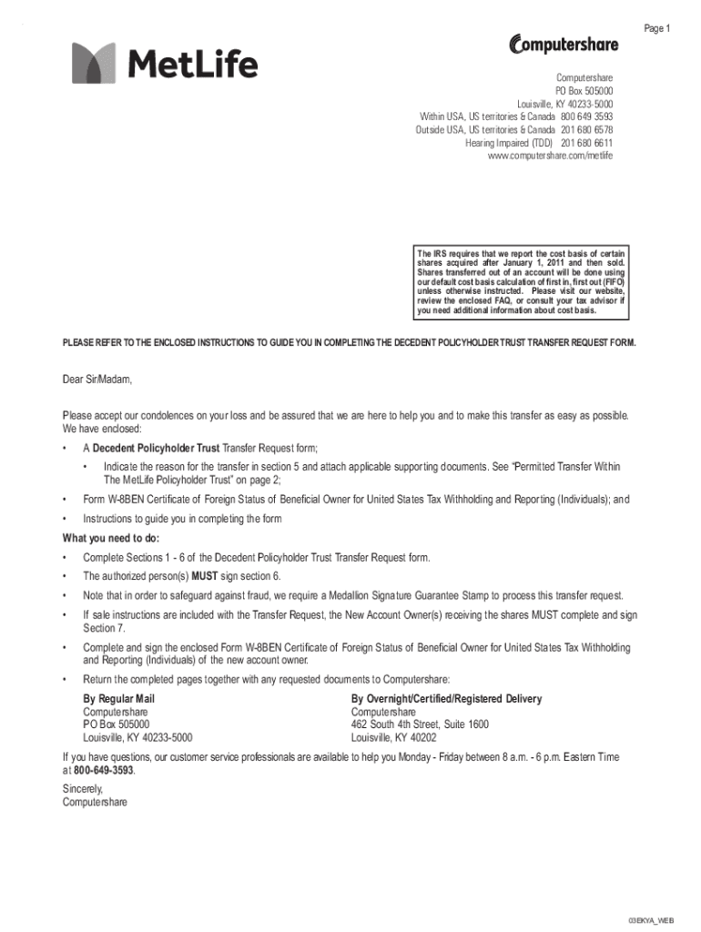 Fillable Online Dear Sir/Madam, Please accept our condolences on your loss and ... Fax Email ...