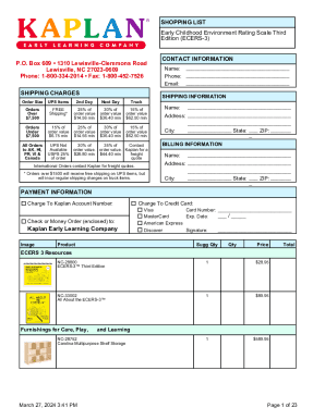 Fillable Online Early Childhood Environment Rating Scale Third Edition ...