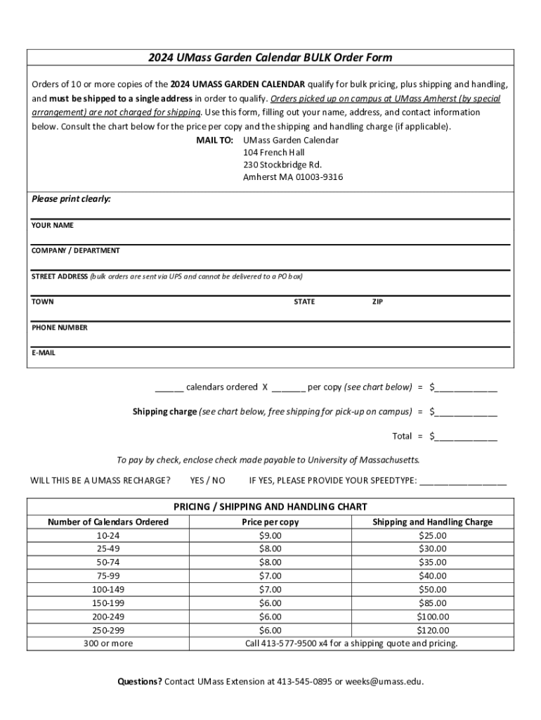 Fillable Online ag umass use this order form for prepaid kits for umass ...