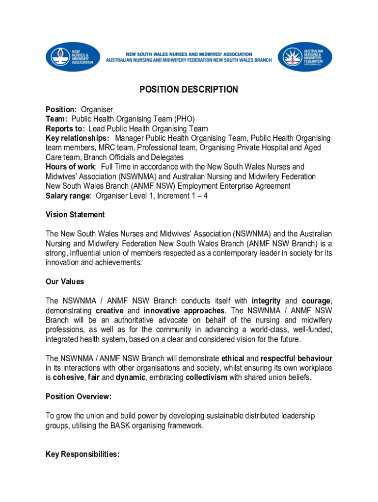 Fillable Online Sample Job Description Health Officer & Director of Public ... Fax Email Print ...