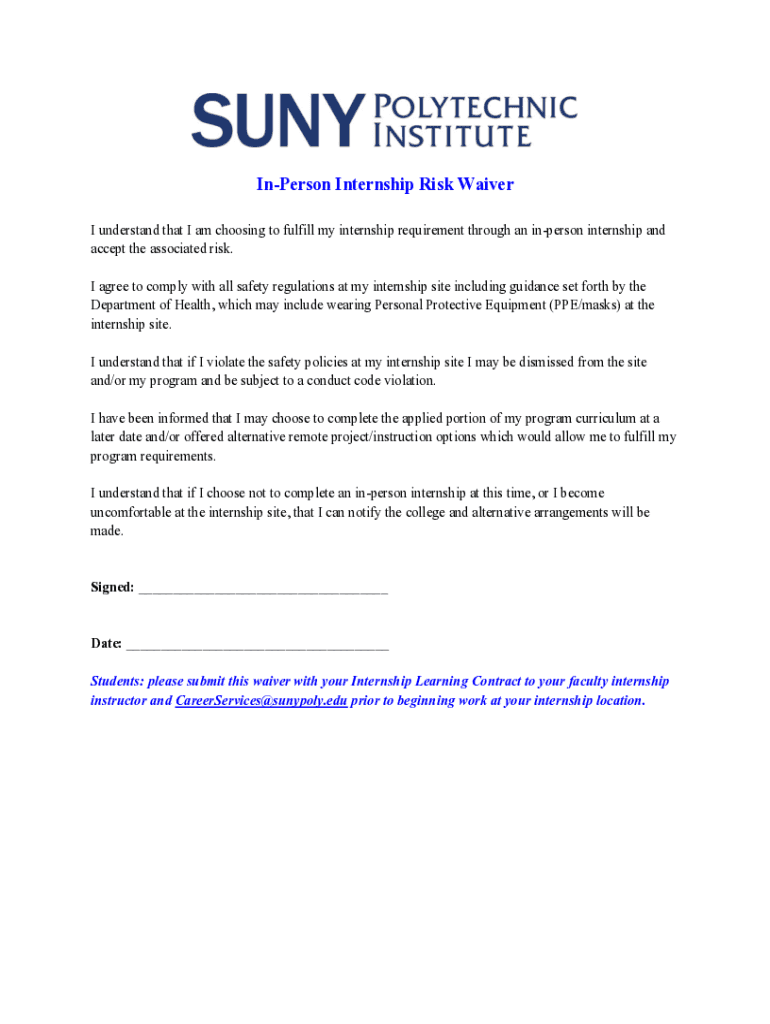 Fillable Online Release, Waiver, and Acknowledgement of Risk Statement ... Fax Email Print ...