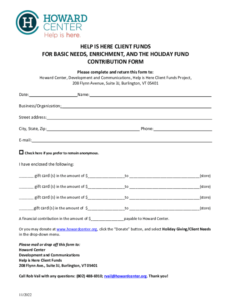 Fillable Online Help is Here Client Funds Fax Email Print - pdfFiller