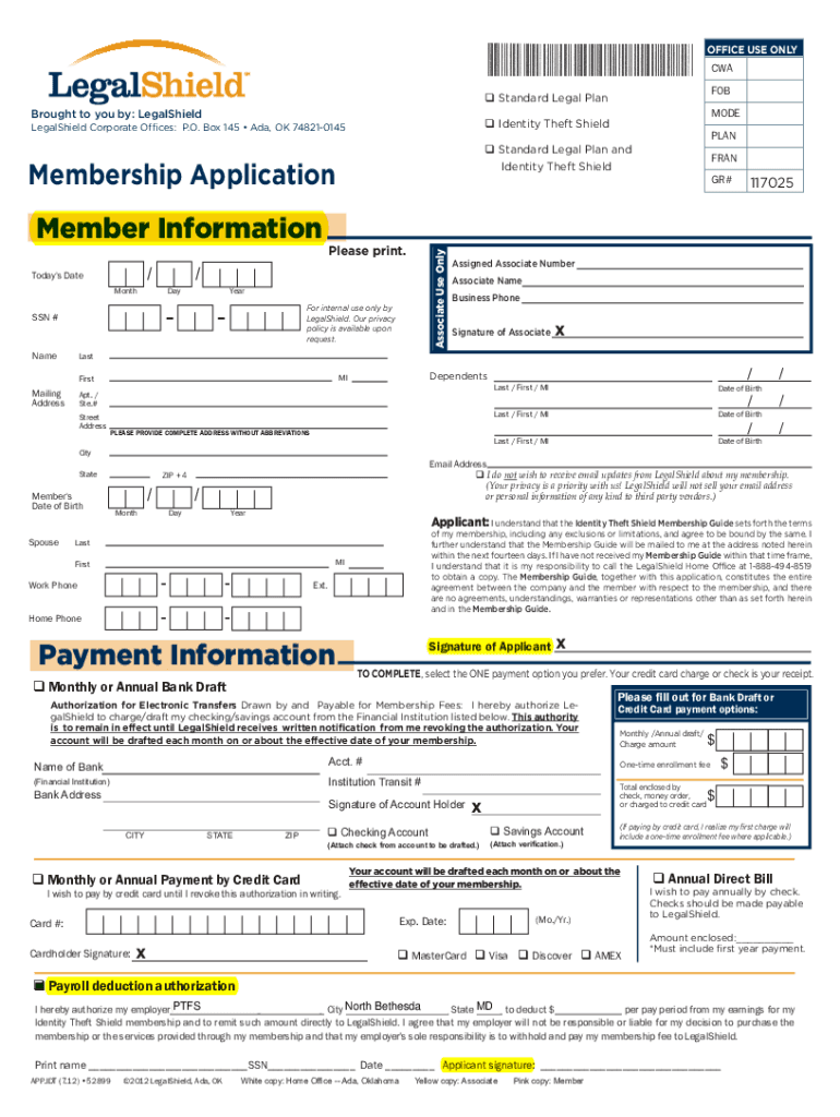Fillable Online Legalshield Forms - Fill Online, Printable, Fillable, Blank Fax Email Print ...