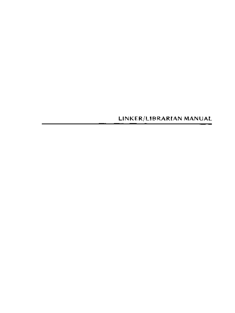 Fillable Online ftpmirror your LINKER/LIBRARIAN MANUAL Fax Email Print - pdfFiller