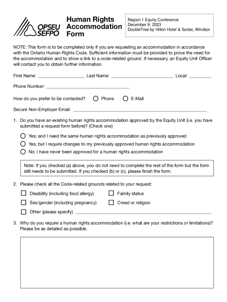 Fillable Online Social Media Influencer/Blogger Accommodations Request ...